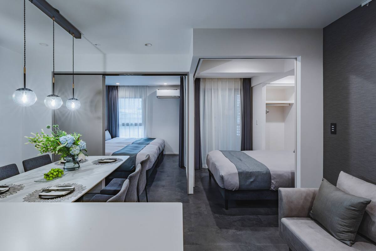 Apartamento de Luxo, não fumadores, sem serviço de limpeza e arrumação | Cortinas/cortinados opacos, ferro/tábua de engomar, Wi-fi grátis 
