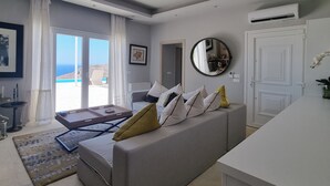 Vila superluxo, 6 quartos, vista para o mar | Área de estar