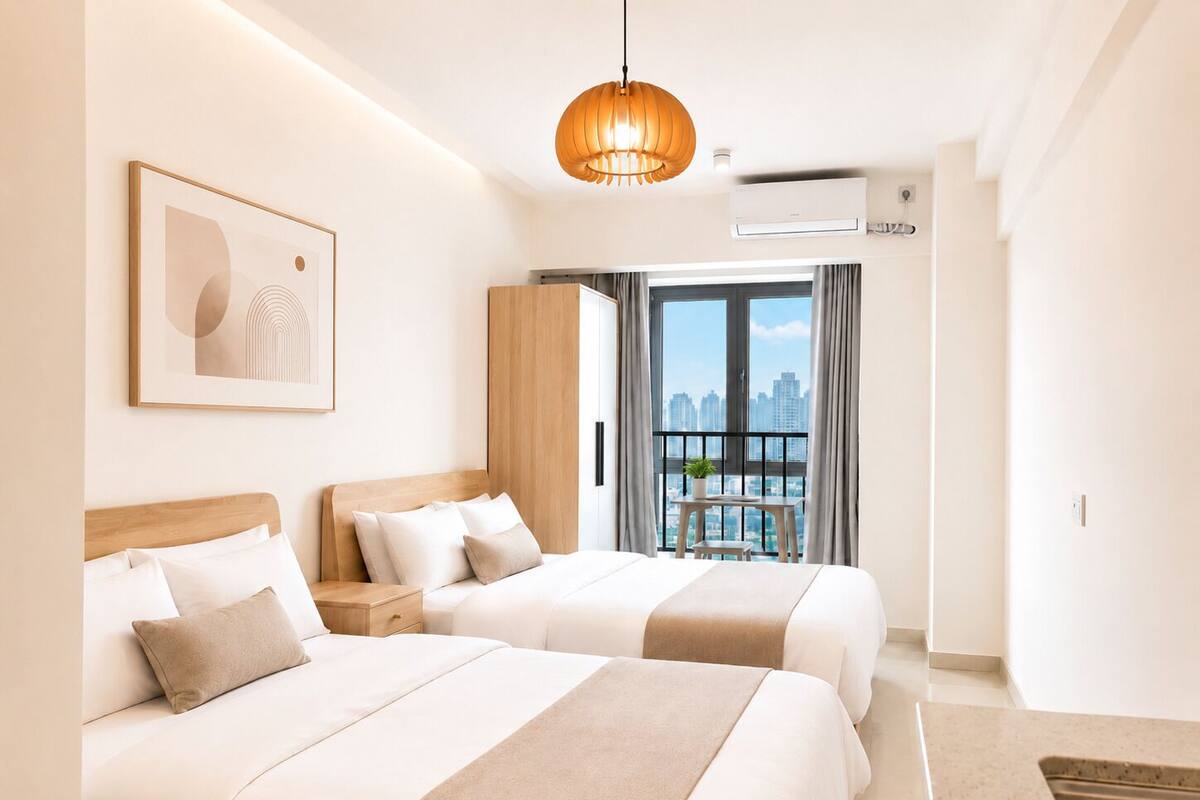 Quarto Twin Empresarial, 2 camas queen-size, não fumadores | Vista do quarto
