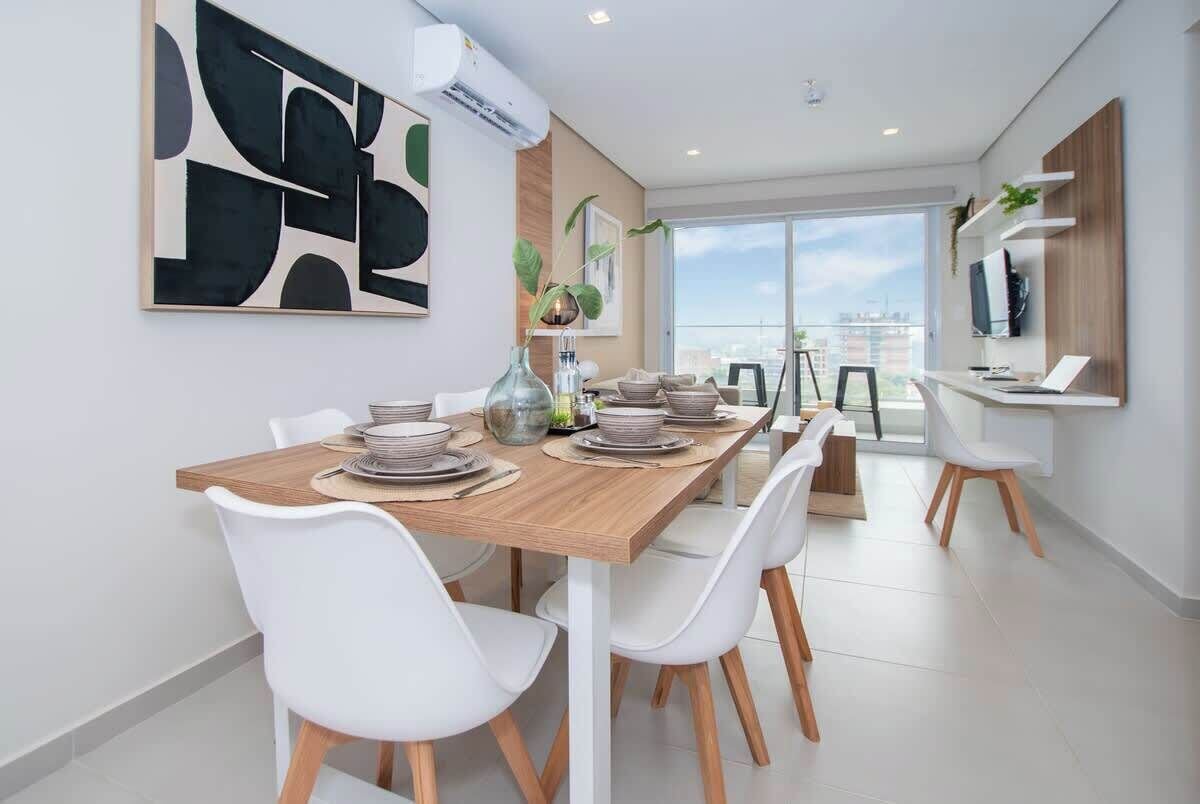Apartamento, varanda, Vista para a cidade | Restaurantes