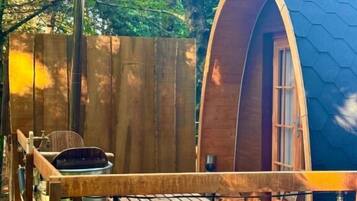 Bangalô luxo, sacada, vista para o jardim | Terraço/pátio