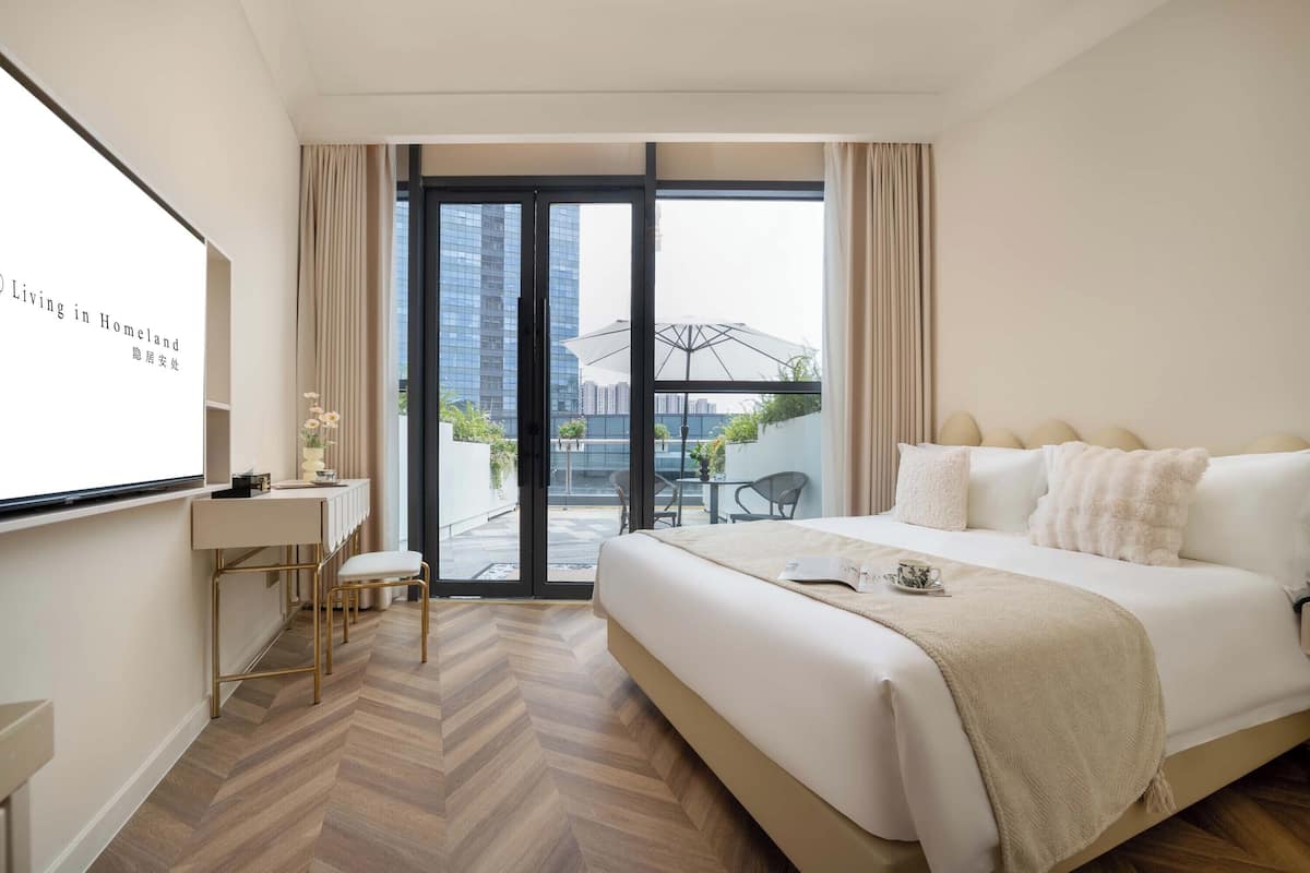 Quarto casal romântico, vista para a cidade | Vista do quarto