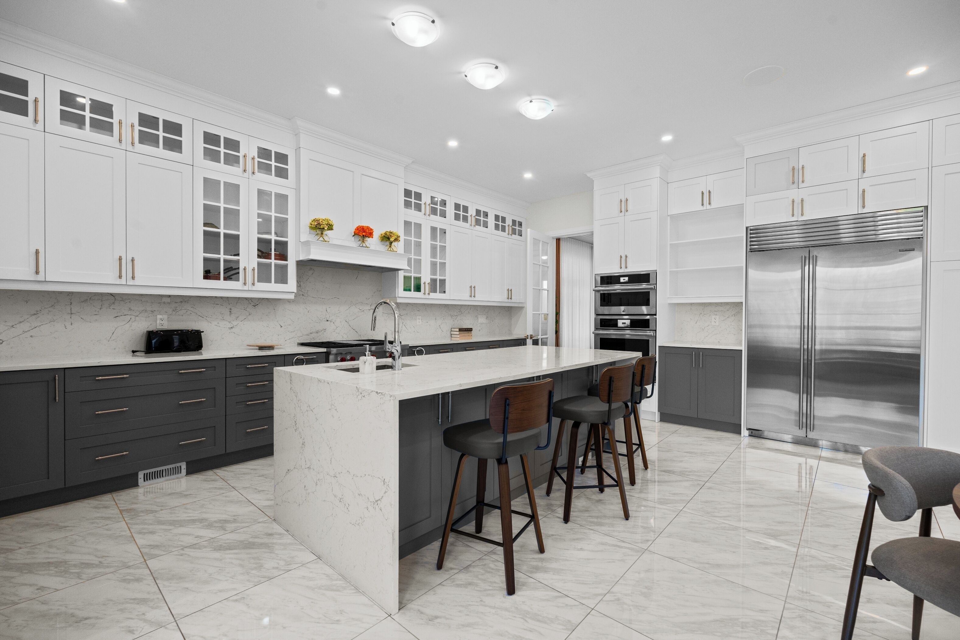 Casa de Luxo, 4 quartos, vista para o jardim | Cozinha privada | Uma cafeteira/bule, um frigorífico, um micro-ondas, um forno 