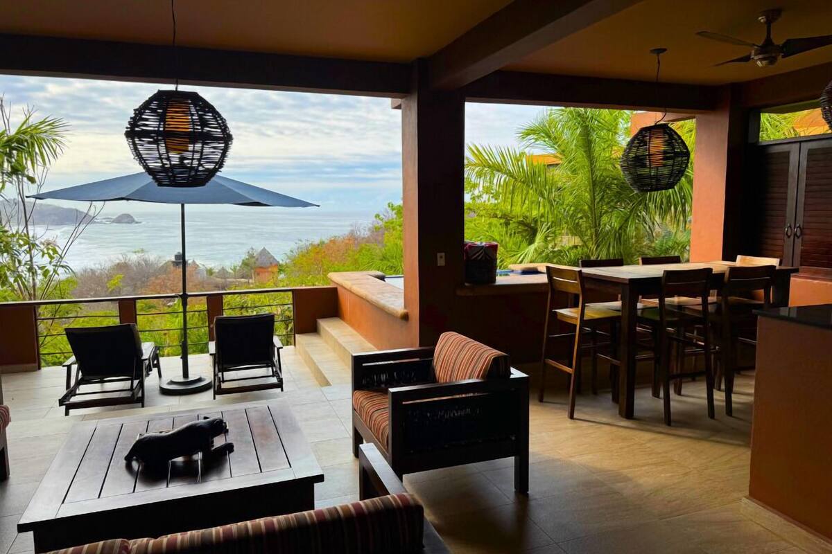 Villa Deluxe, vista para o oceano | Sala de estar