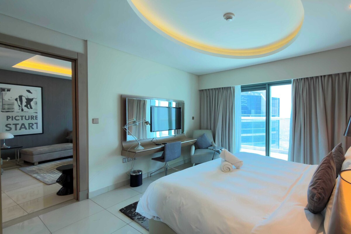 Apartamento superluxo, 1 quarto | Wi-Fi de cortesia, roupa de cama
