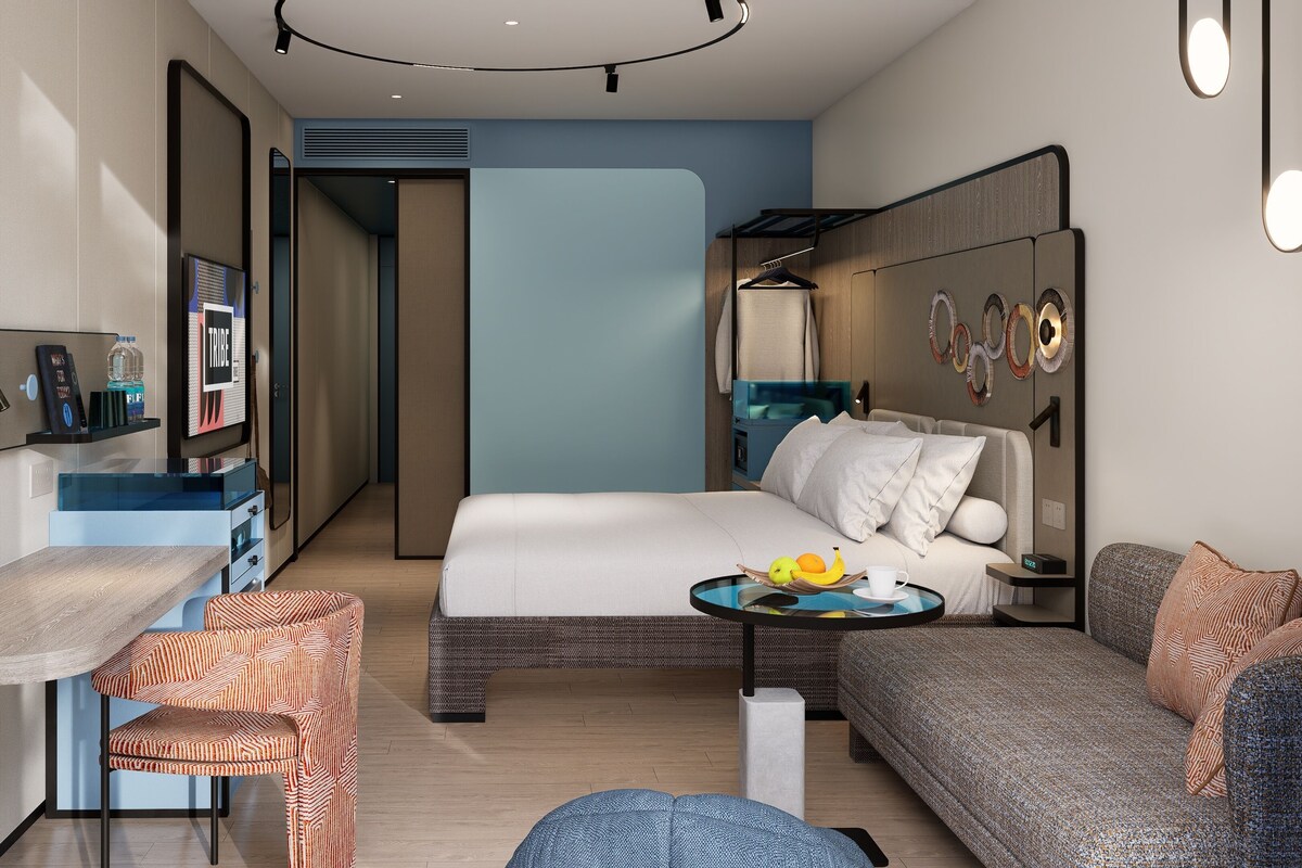 Quarto Familiar, 1 cama queen-size | Cofre no quarto, Wi-fi grátis, roupa de cama fornecida 