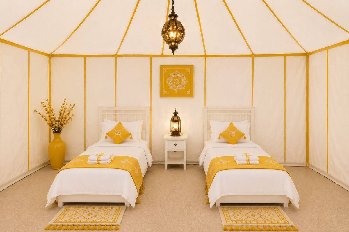 Quarto Twin Deluxe, vista deserto | Wi-fi grátis 