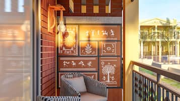 Quarto casal luxo, sacada, vista para o jardim | Área da propriedade