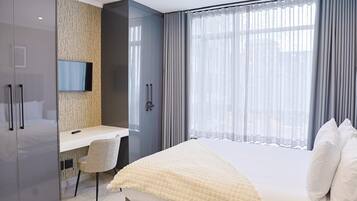 Apartamento standard | Ferros/tábuas de passar roupa, Wi-Fi de cortesia
