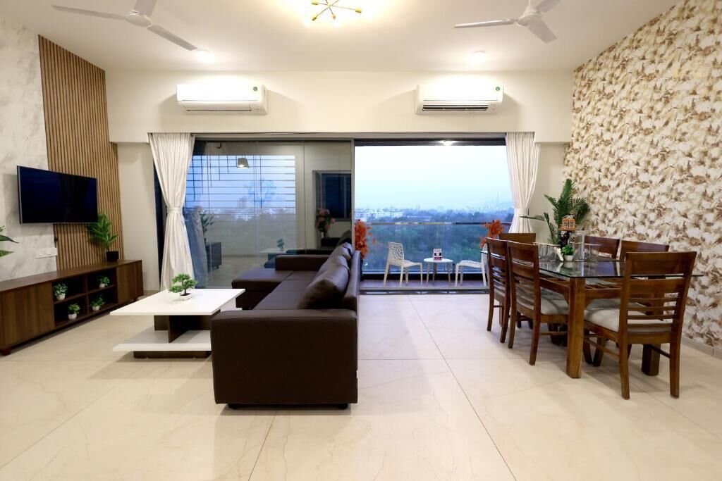 Apartamento, varanda, Vista para a cidade | Sala de estar