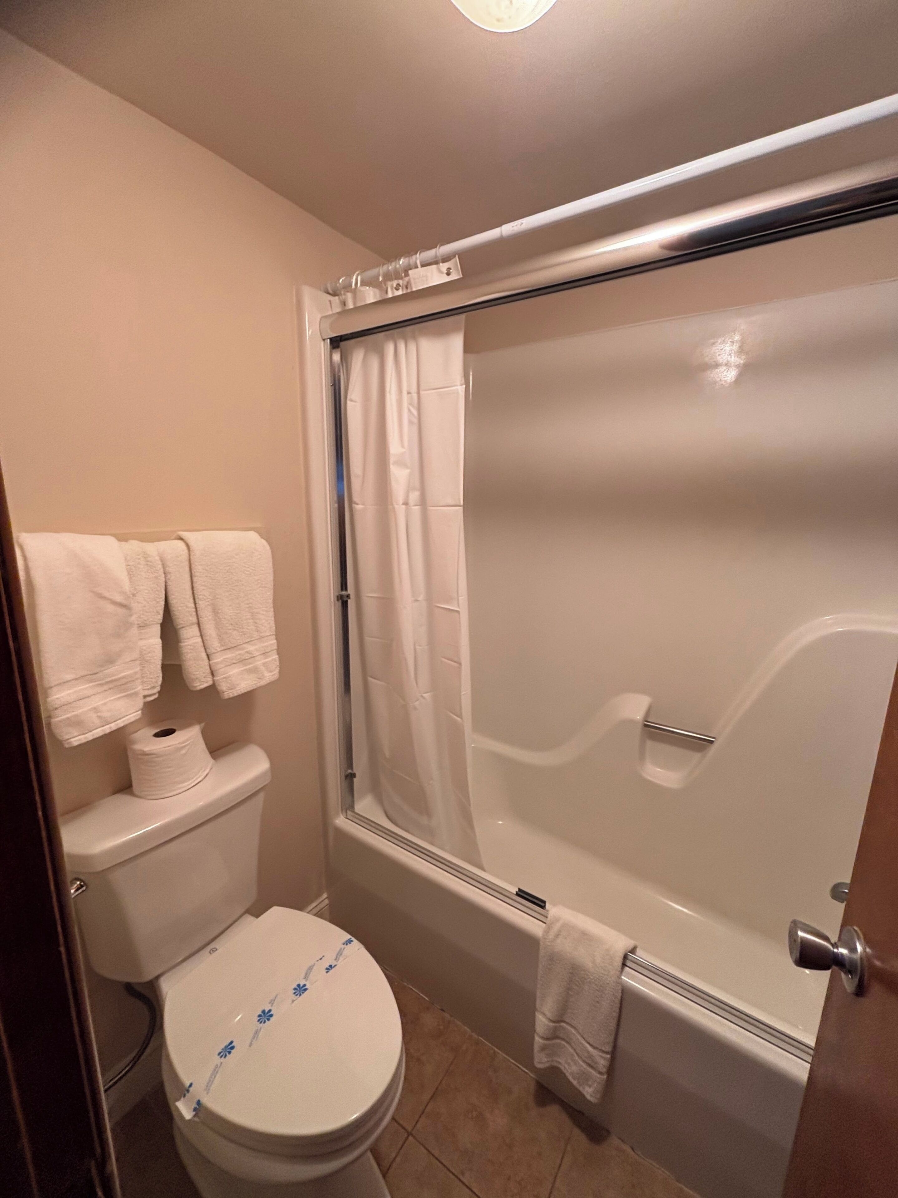 Quarto casal standard, vista para o oceano | Banheiro | Toalhas de banho 