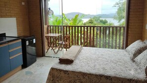 Chalé Familiar, varanda, vista para a praia | Wi-fi grátis, roupa de cama fornecida 
