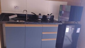 Chalé Familiar, varanda, vista para a praia | Cozinha privada | Minifrigorífico 