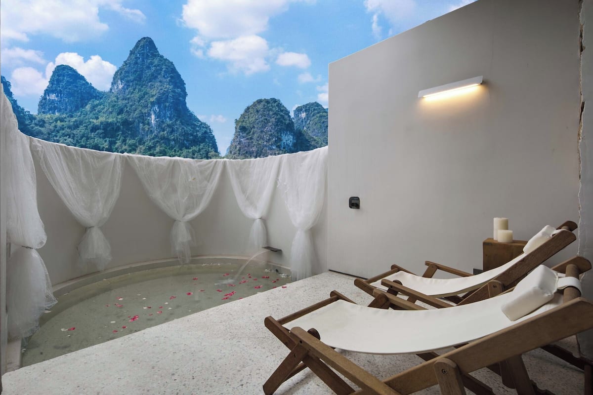 Quarto duplo família, vista para o vale | Sacada