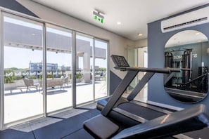 Apartamento Comfort, varanda, Vista para a cidade | Sala de fitness