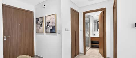 Apartamento superluxo, 1 cama King e sofá-cama, vista para a cidade | Área de estar