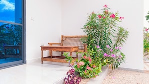 Quarto Duplo para 1 Pessoa, vista para o jardim | Terraço/pátio interior