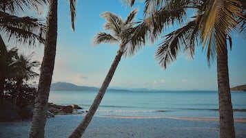 Perto da praia, praia de areia branca