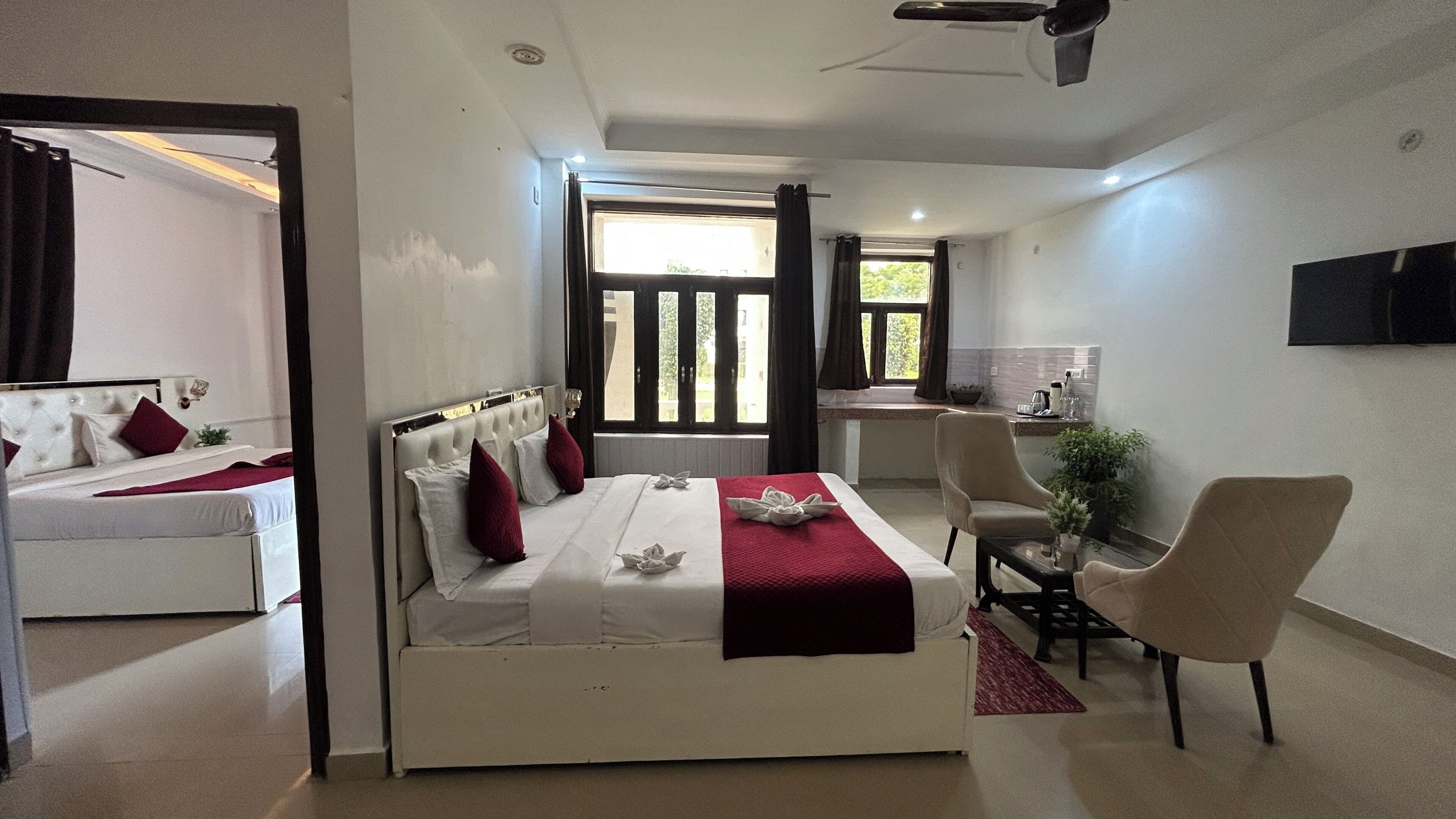 Suite Familiar, 2 quartos, varanda, vista para o jardim | Wi-fi grátis 