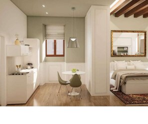 Apartamento luxo, vista para a cidade | Área de estar