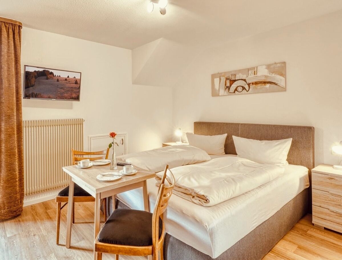 Quarto casal conforto, vista para a montanha | Wi-Fi de cortesia