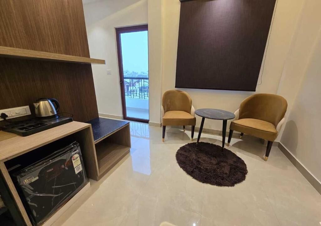 Quarto Duplo Deluxe, varanda, Vista para a cidade | Interior