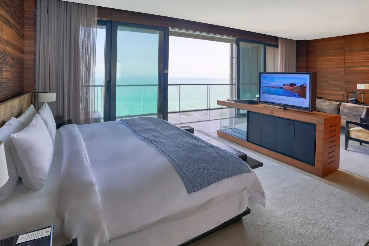 Suite Executiva, 1 cama king-size, vista para o mar | Minibar, cofre no quarto, cortinas/cortinados opacos 
