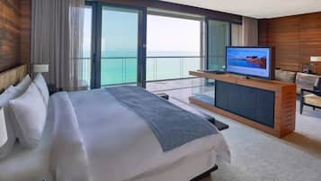 Suite Executiva, 1 cama king-size, vista para o mar | Minibar, cofre no quarto, cortinas/cortinados opacos