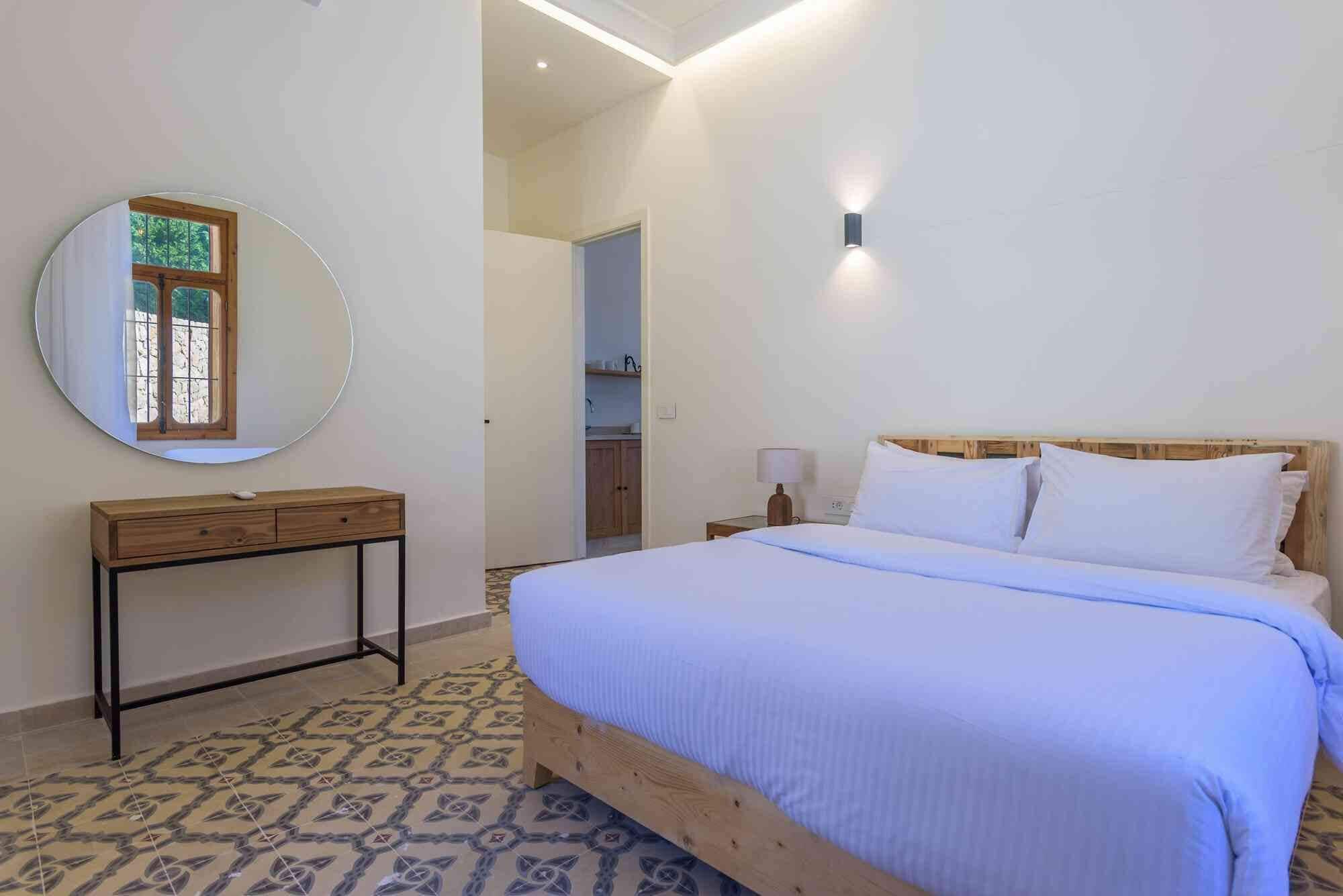 Casa, 1 cama de casal e sofá-cama, cozinha americana, vista para o mar | Roupas de cama de algodão egípcio, roupas de cama premium