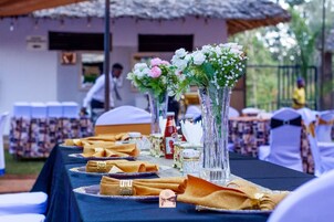 Espaço exterior para banquetes