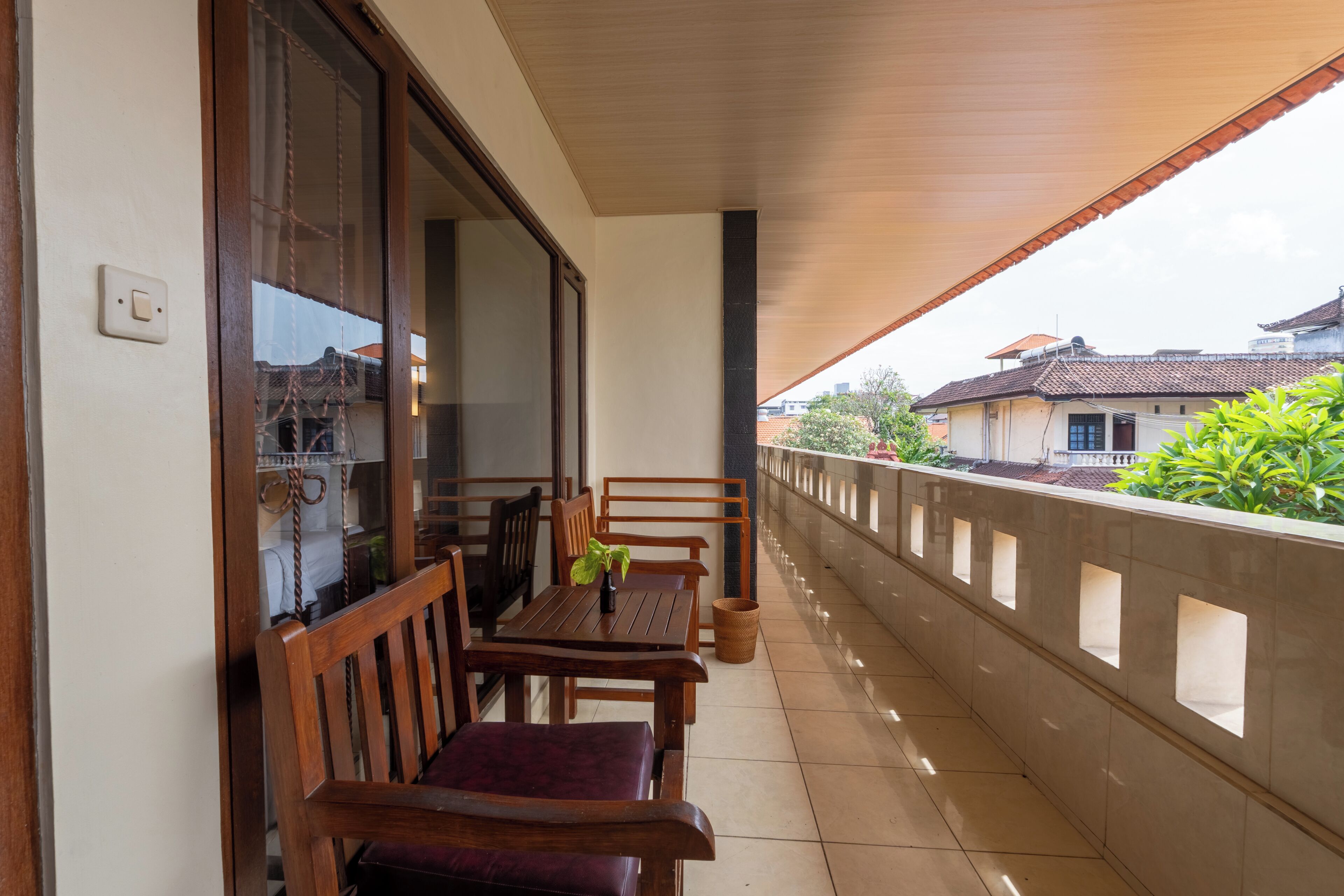 Quarto casal ou duplo superior, sacada, vista para o jardim | Terraço/pátio