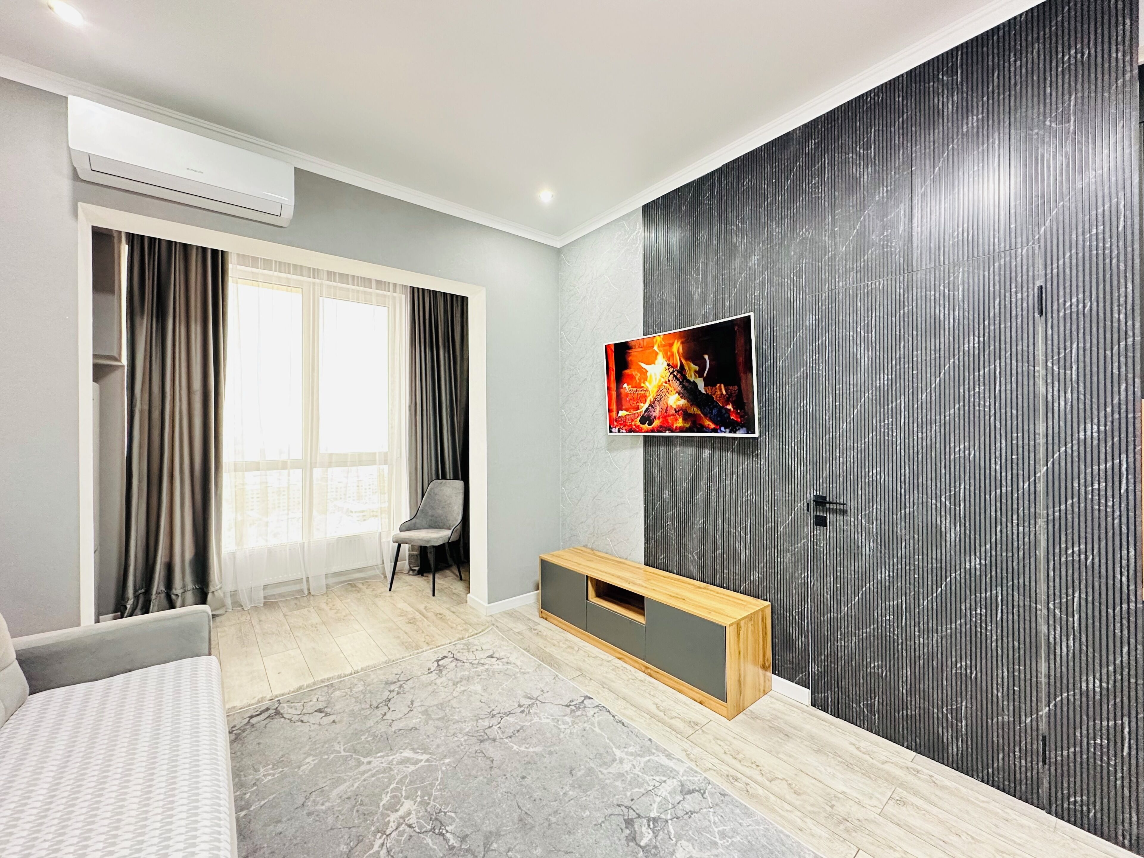 Apartamento, vista para a montanha | Área de estar