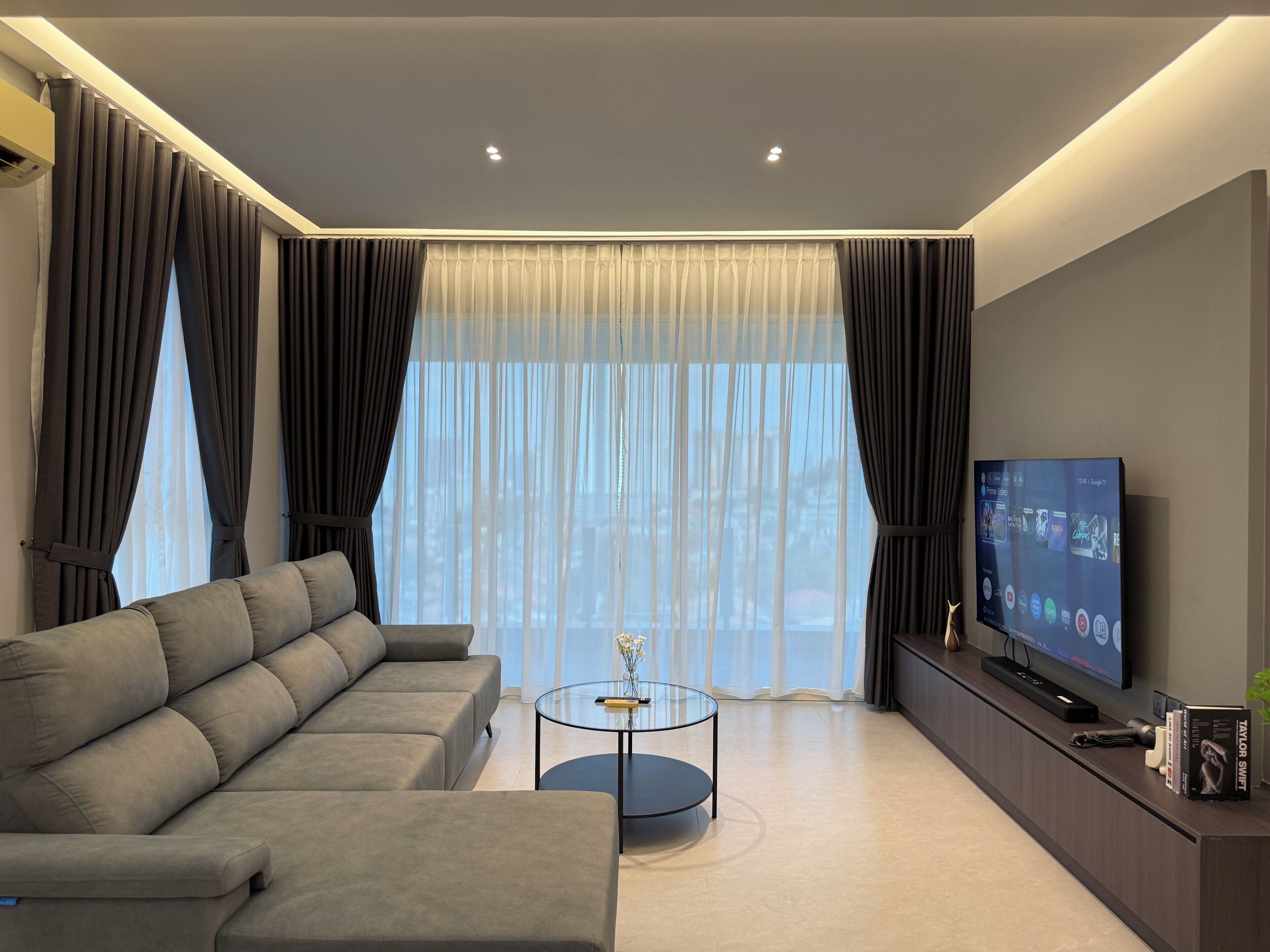 Apartamento, 3 quartos, para não fumantes, vista para a cidade | Área de estar