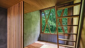 Quarto, vista para a montanha