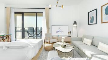 Duplex, sacada, vista para o mar | Vista do quarto