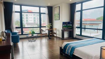 Quarto casal luxo, vista para a montanha