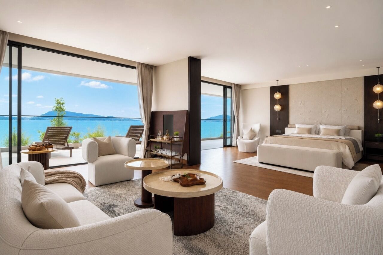 Villa de Luxo, vista para o mar | Secretária, secretária adequada para computadores portáteis 