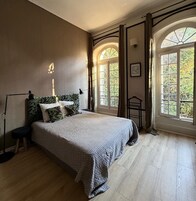 Quarto casal clássico, vista para o jardim | Wi-Fi de cortesia