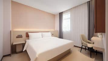 Quarto casal superior | Wi-Fi de cortesia, roupa de cama
