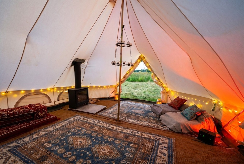 Bell Tent Sleeps 4 With Woodburner & Sauna · Blackdown Hills - Honiton