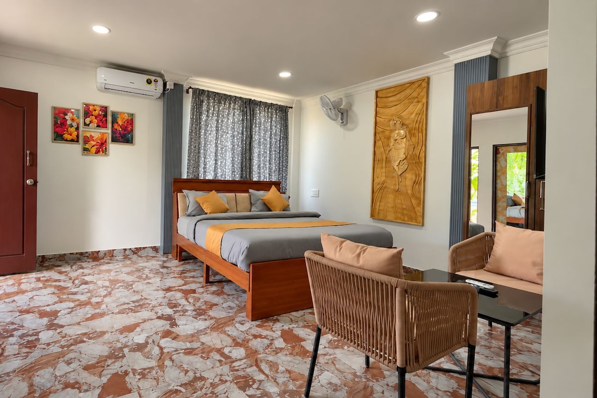 Estúdio luxo, vista para a piscina | Wi-Fi de cortesia, roupa de cama