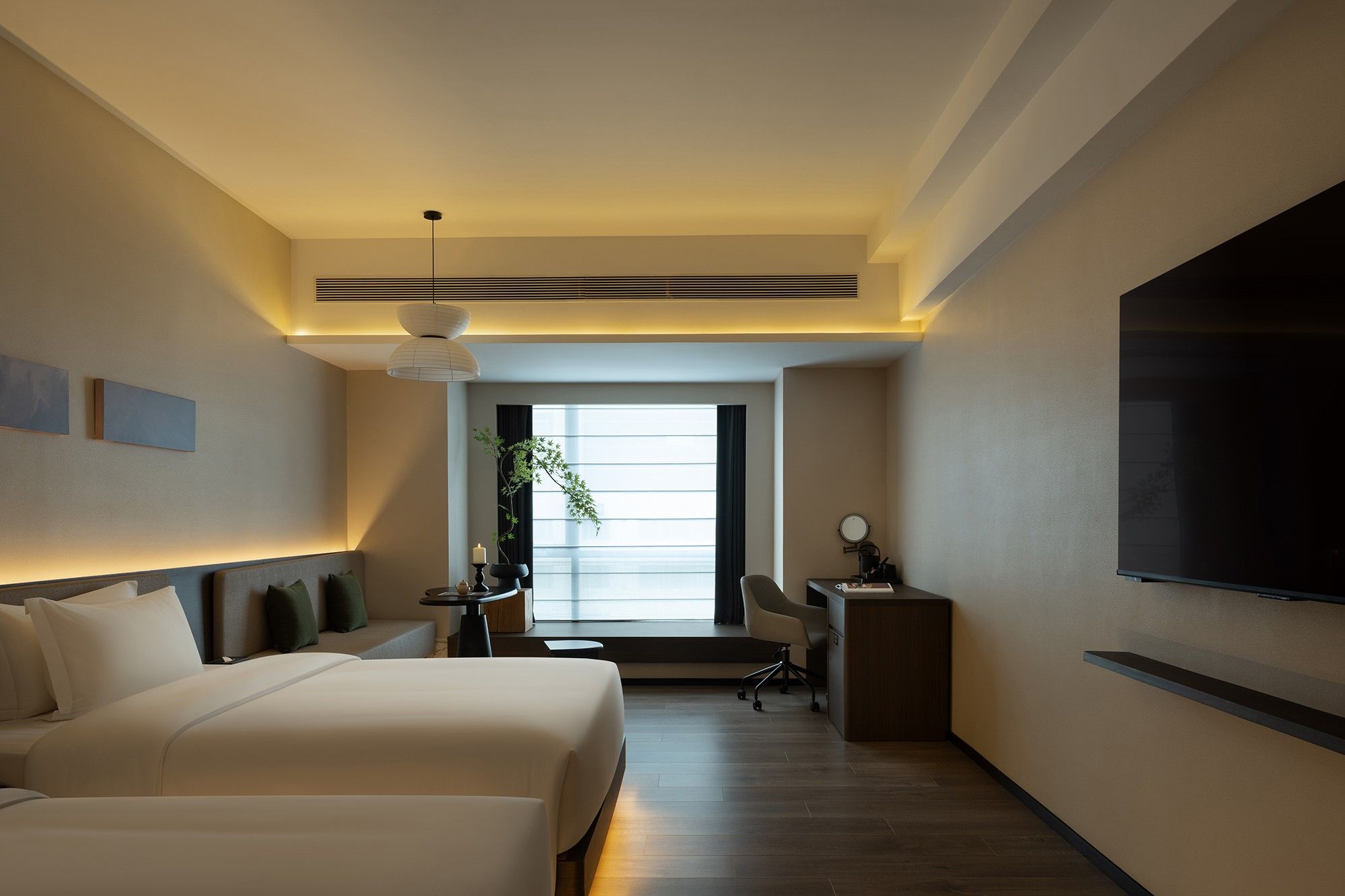 Quarto Duplo Básico, Vista para a cidade | Cortinas/cortinados opacos, quartos insonorizados, Wi-fi grátis 