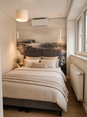 Apartamento, varanda, vista para a montanha