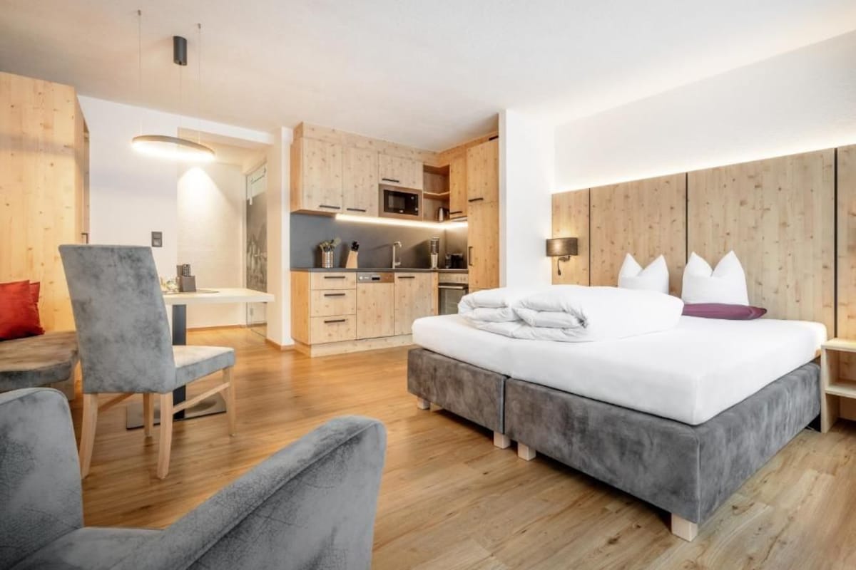 Apartamento Comfort, vista para a montanha | Cofre no quarto, Wi-fi grátis 