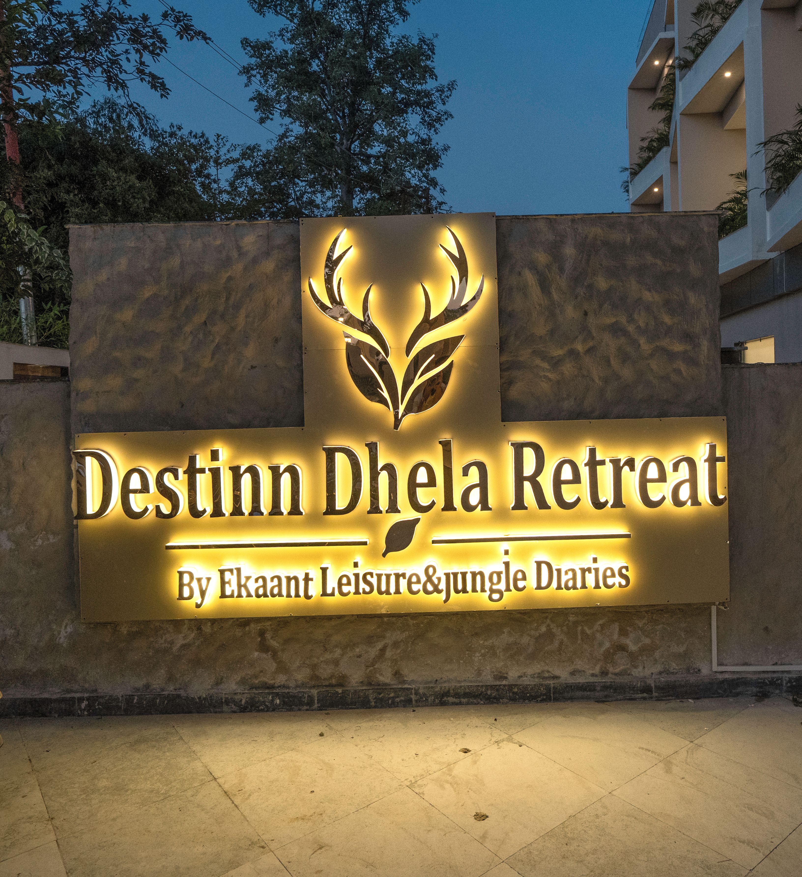 Placa para Destinn Dhela Retreat by Ekaant Leisure&Jungle Diaries.