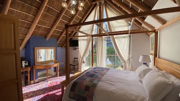 Quarto Duplo Deluxe (Thatch room) | 1 quarto, roupa de alta qualidade, Wi-fi grátis