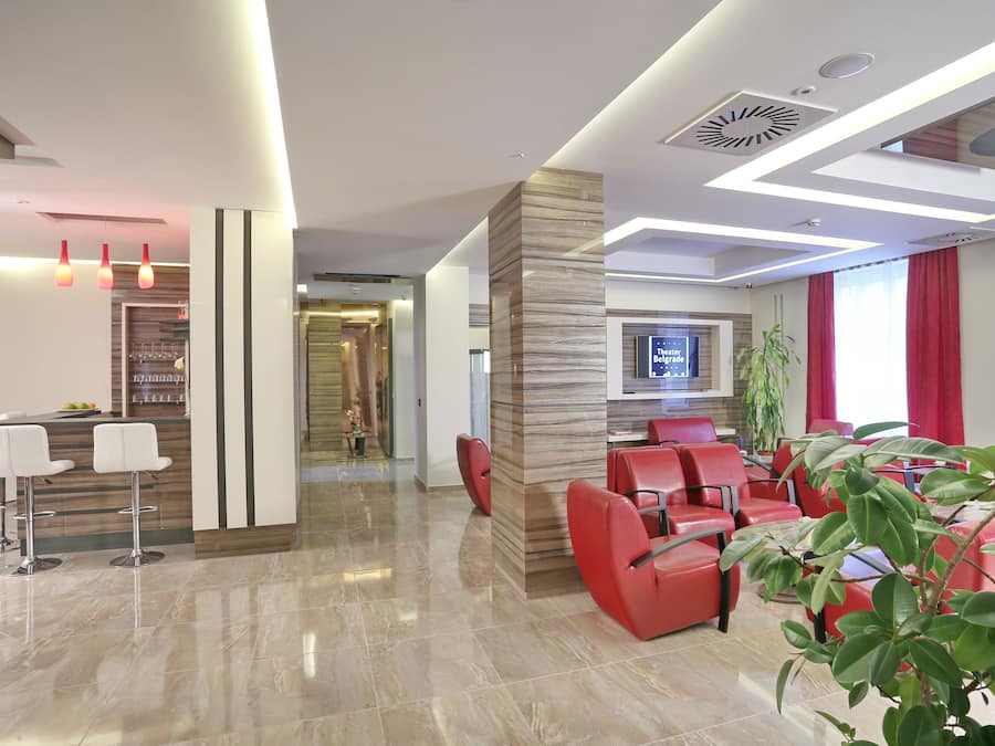 Área de estar no saguão