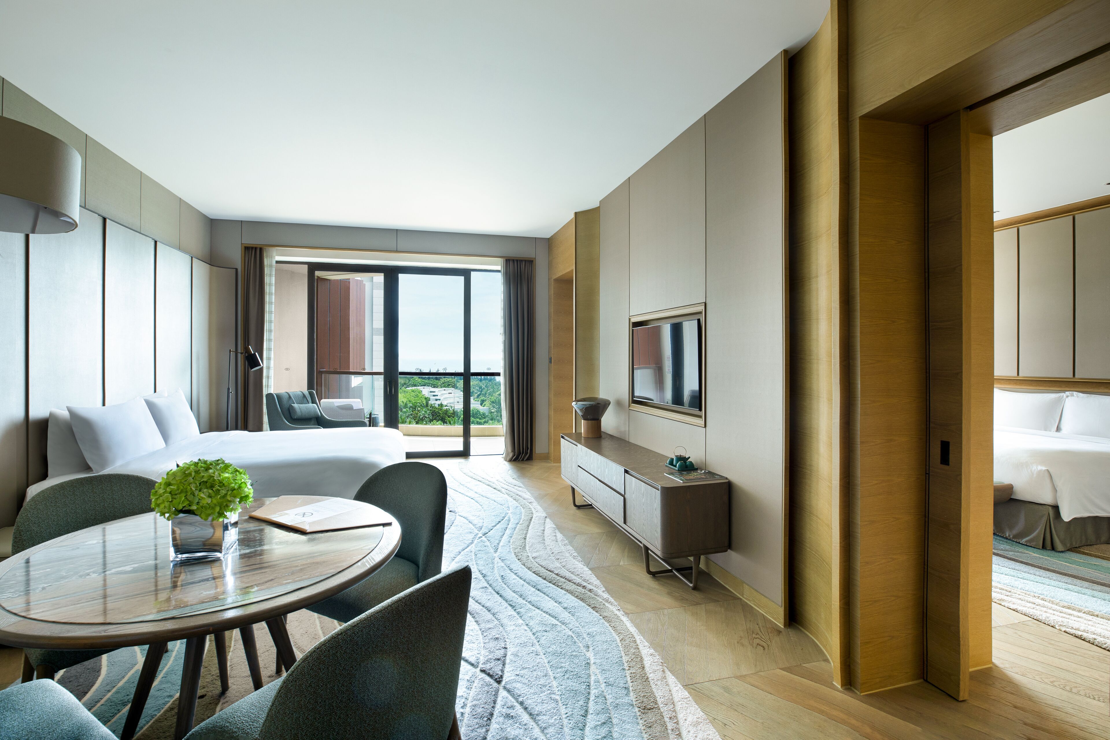 Suíte, vista para o oceano (Imperial, Club Millesime) | Roupas de cama premium, frigobar, cofres nos quartos, escrivaninha