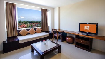 Suíte presidencial | Sala de estar | TV LCD 32 polegadas com canais a cabo