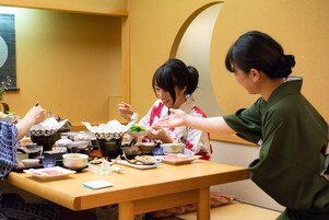Refeições num ryokan